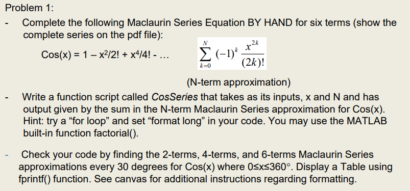 Solved Complete the following Maclaurin Series Equation BY | Chegg.com