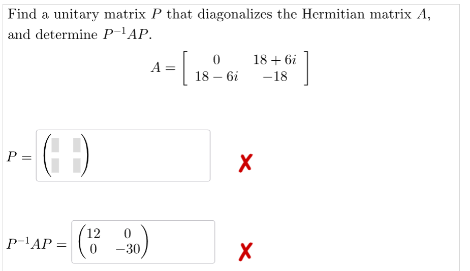 Solved Find a unitary matrix P ﻿that diagonalizes the | Chegg.com