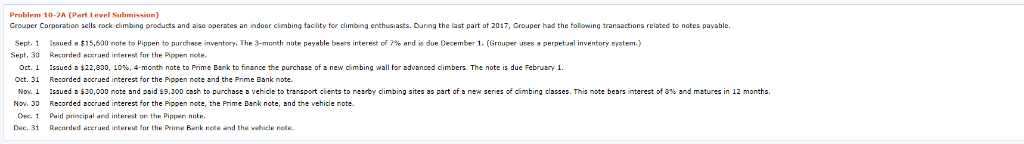 Solved Problem 10-2A (Part Level Submission) Grouper | Chegg.com