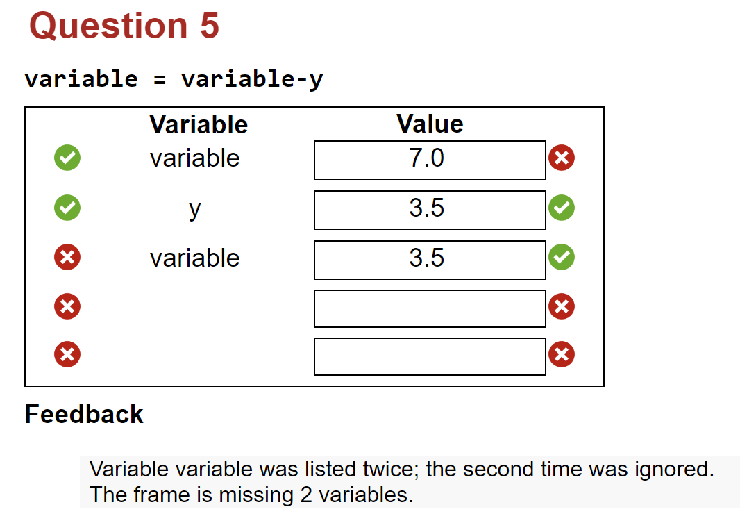 Solved For this activity, you will "draw variable boxes". | Chegg.com