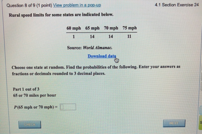 Solved Question 8 of 9 (1 point) View problem in a pop-up | Chegg.com