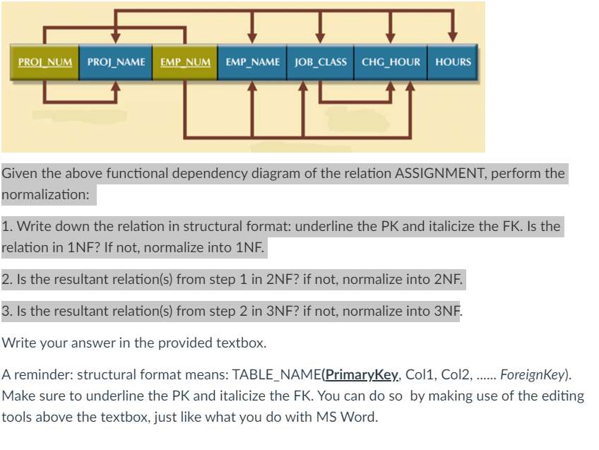 Solved PROJ_NUM PROJ_NAME EMP_NUM EMP_NAME JOB_CLASS | Chegg.com