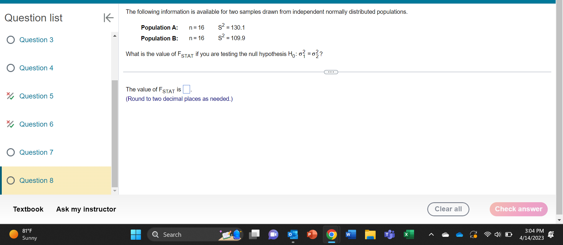 Solved \begin{tabular}{l|rl} estion list & The following | Chegg.com