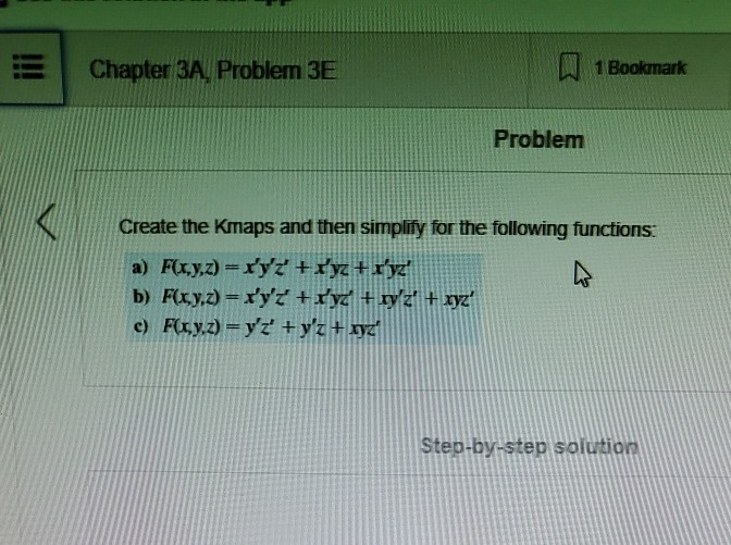 Solved Chapter 3A. Problem 3E A) 1 Bookmark Problem Create | Chegg.com