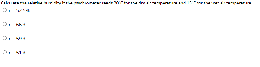 Solved Calculate the relative humidity if the psychrometer | Chegg.com