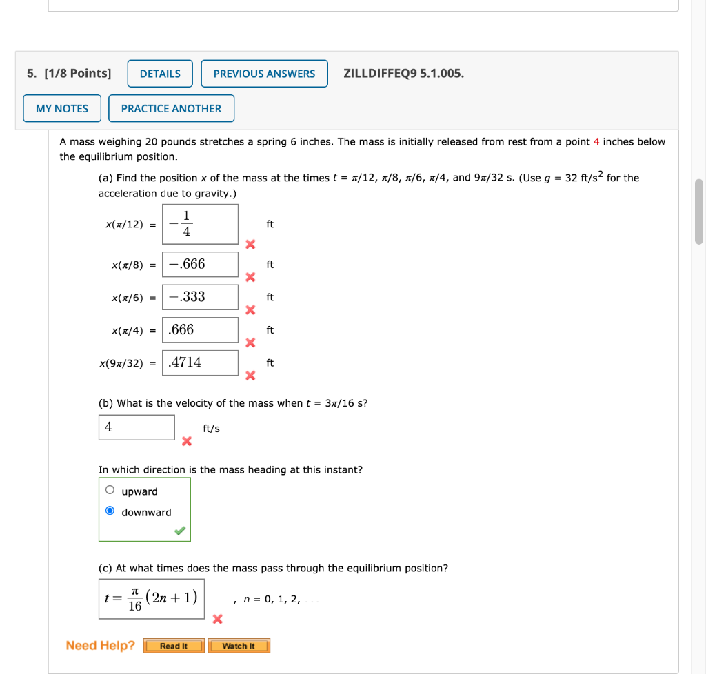 Solved 5. [1/8 Points) DETAILS PREVIOUS ANSWERS ZILLDIFFEQ9 | Chegg.com Solved 5. [1/8 Points) DETAILS PREVIOUS ANSWERS ZILLDIFFEQ9 | Chegg.com
