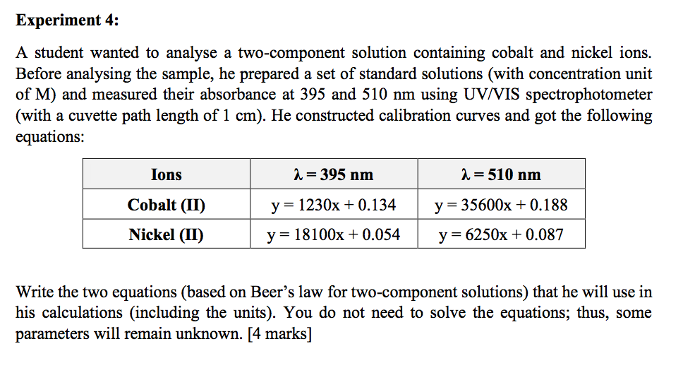 Solved Experiment 5 A student prepared a tea solution in 200 | Chegg.com