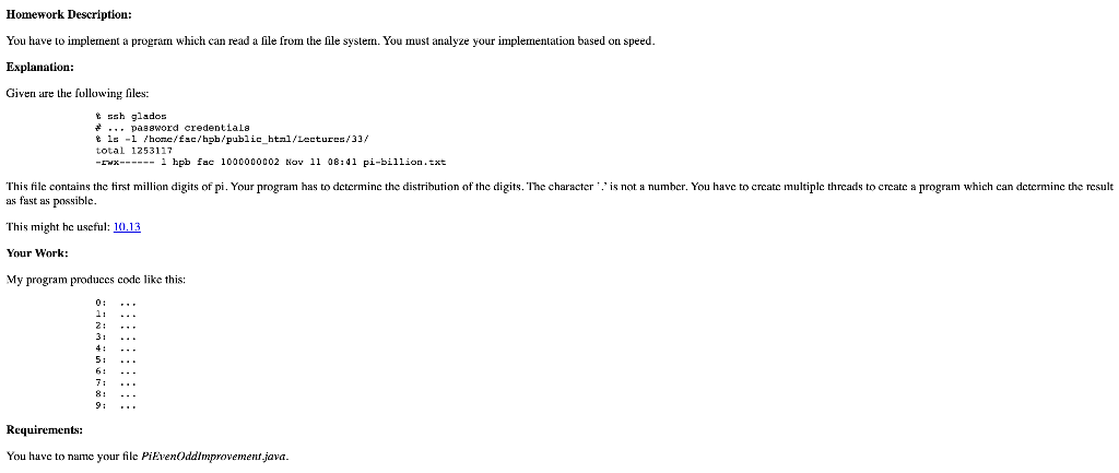 Homework Description: You have to implement a program | Chegg.com