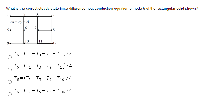 Solved What is the correct steady-state finite-difference | Chegg.com