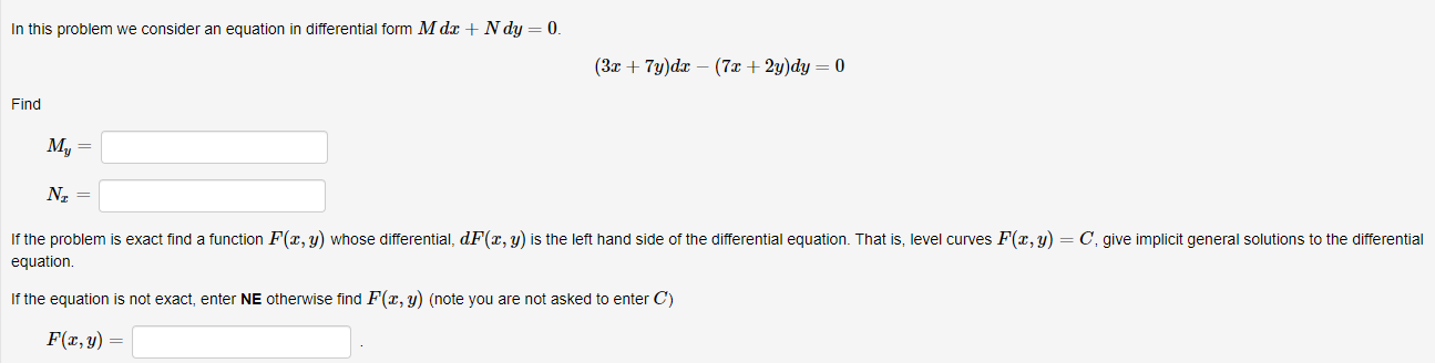 Solved In this problem we consider an equation in | Chegg.com