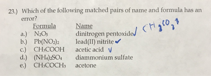 What Is the Formula for Lead Ii Nitrite