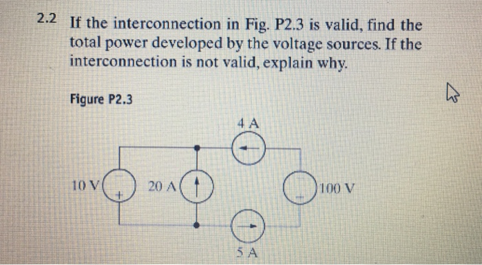 Solved 2.2 If the interconnection in Fig. P2.3 is valid, | Chegg.com