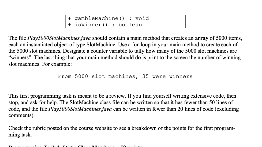 Solved Programming Task 1, CS110 Review, 50 points We've all | Chegg.com