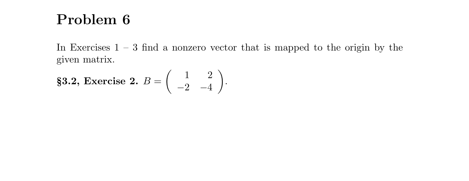Solved In Exercises 1 - 3 find a nonzero vector that is | Chegg.com