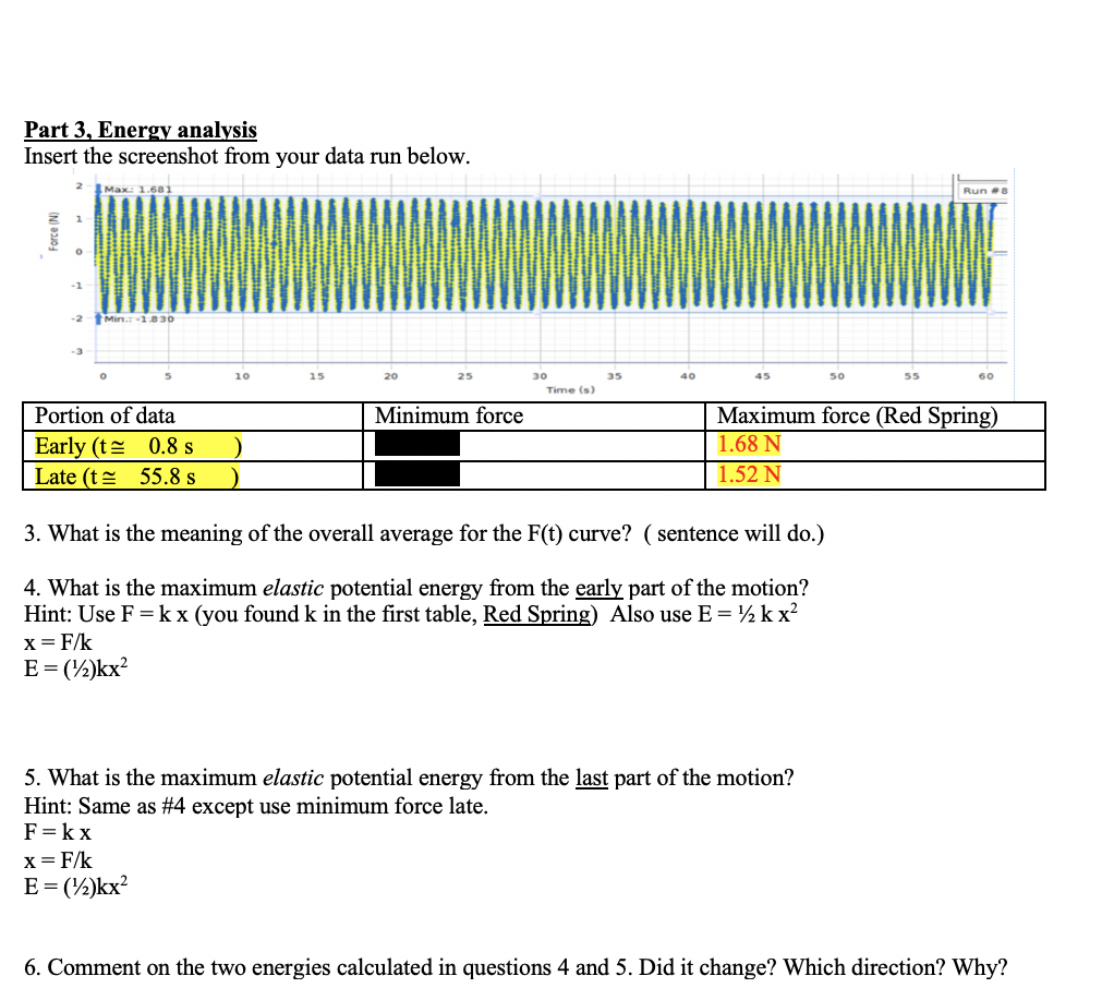 Part 3, Energy analysis Insert the screenshot from | Chegg.com