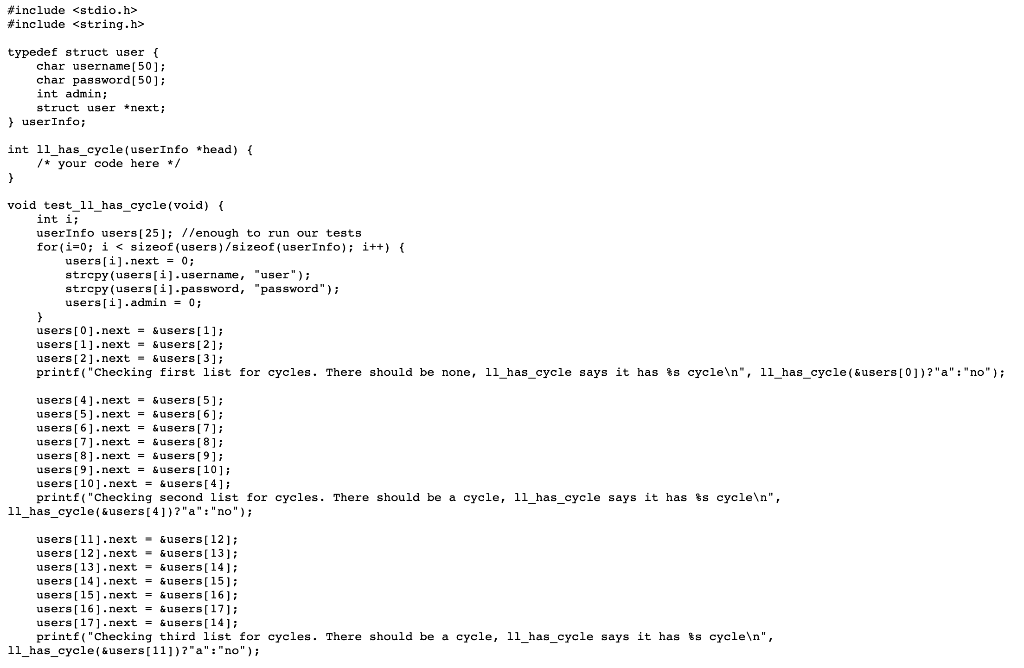 This is in c programming. I need help completing | Chegg.com
