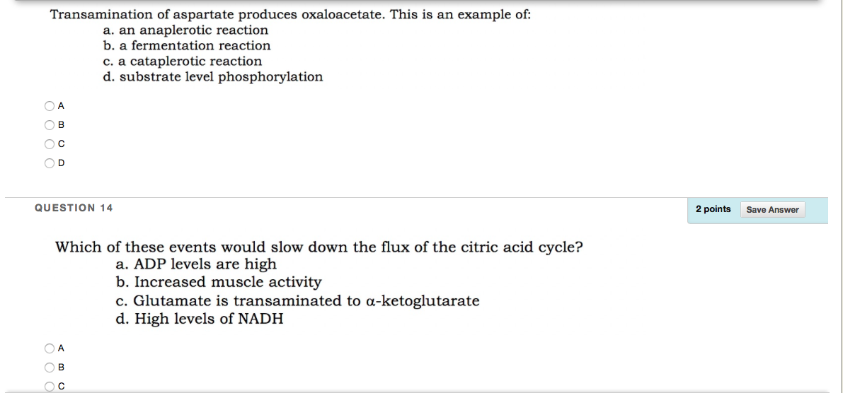 Solved Transamination of aspartate produces oxaloacetate. | Chegg.com