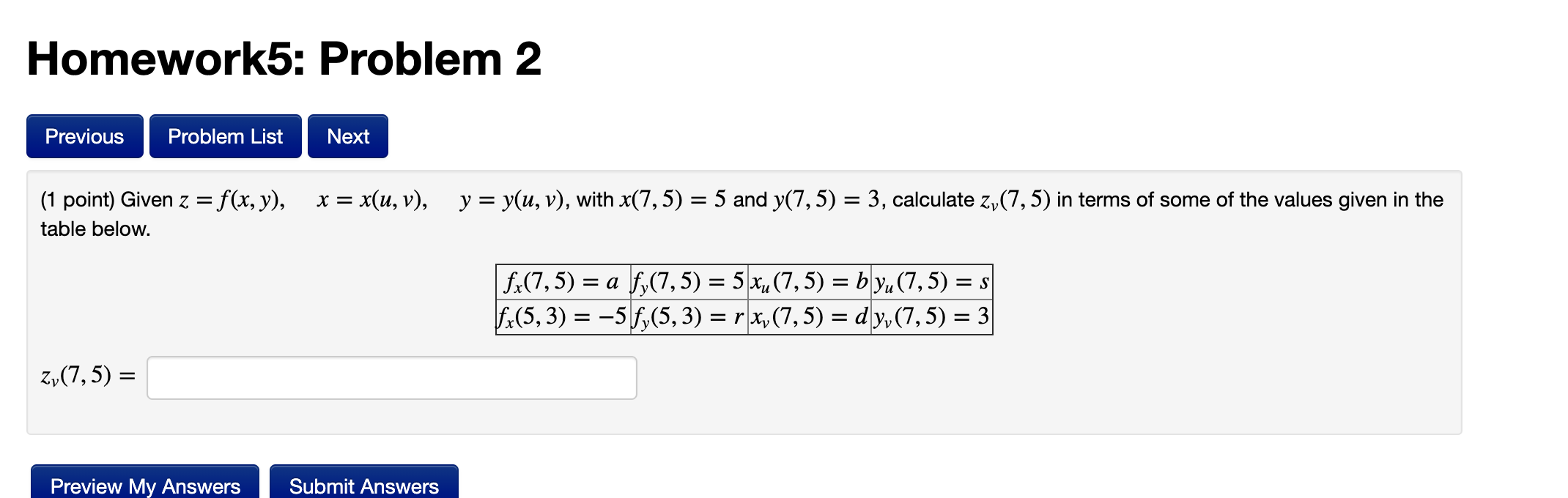 Solved Homework5: Problem 2 Previous Problem List Next (1 | Chegg.com