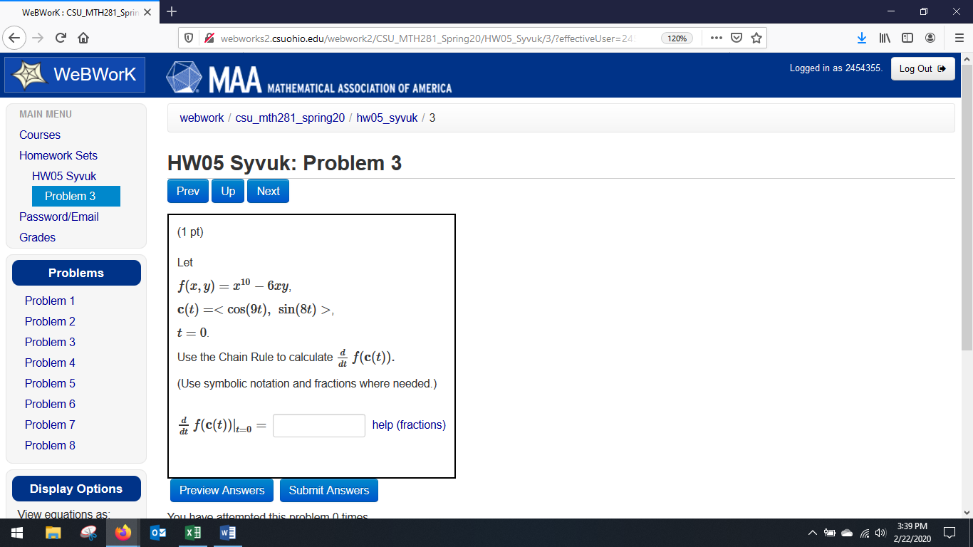 Solved WebWork: CSU_MTH281_Sprin x + - O X O | Chegg.com