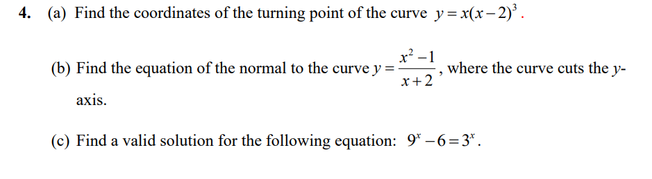 Solved 4. (a) Find the coordinates of the turning point of | Chegg.com