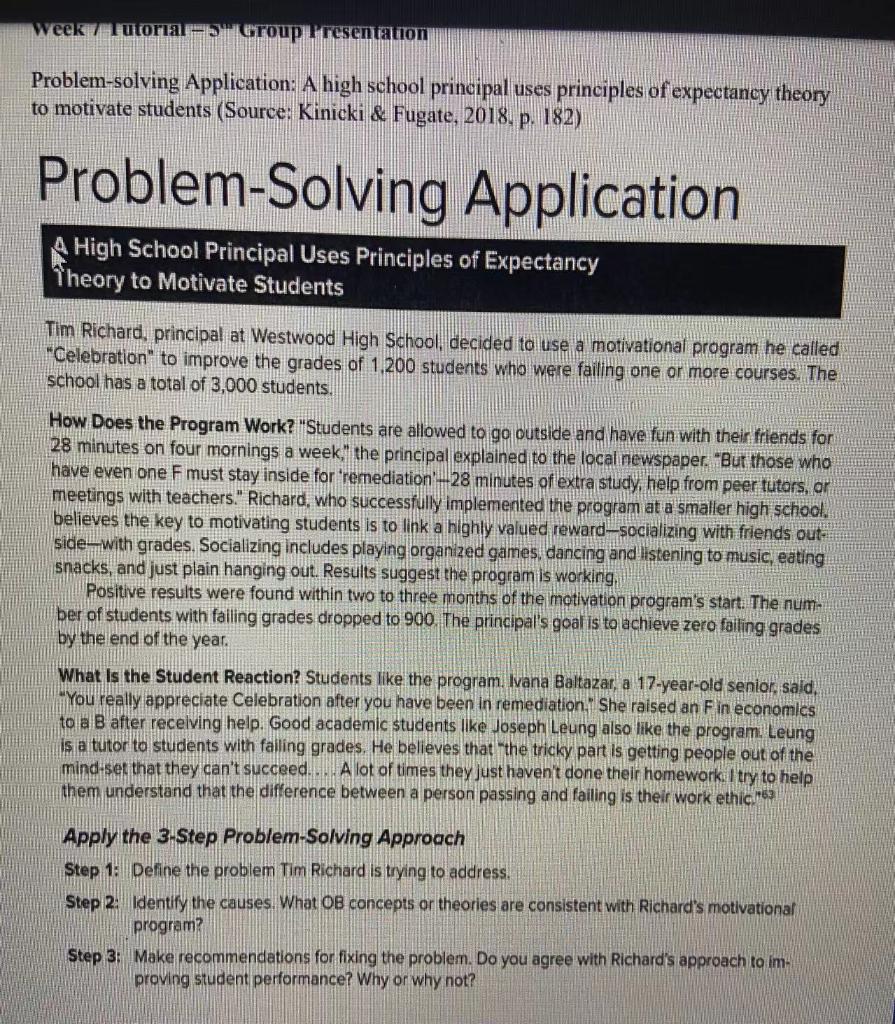 Solved Week Tutorial -5 Groupuresentation Problem-solving | Chegg.com