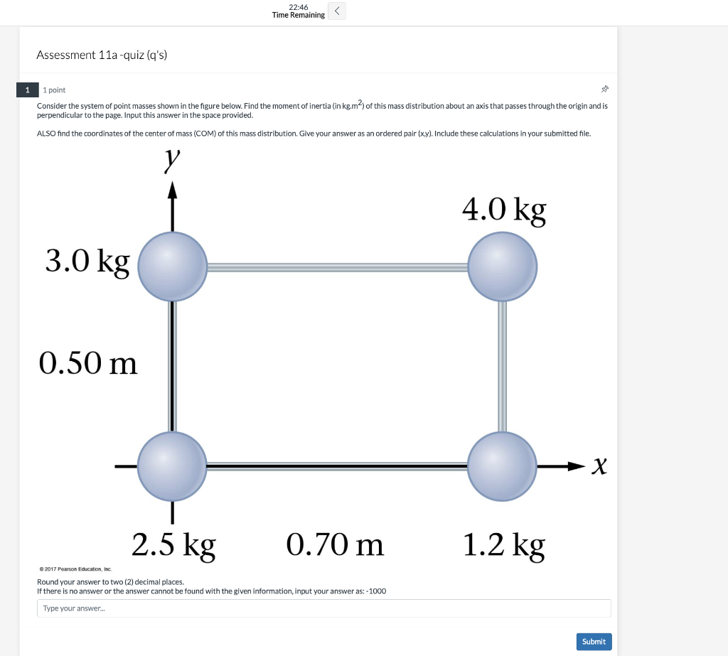 [Solved]: Consider the system of point masses shown in the