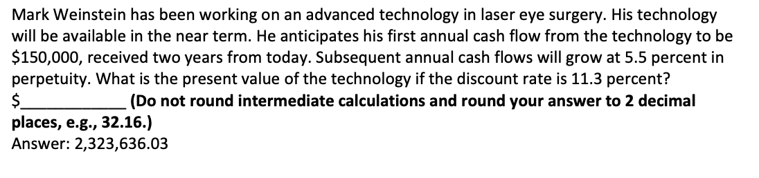 Solved Mark Weinstein has been working on an advanced | Chegg.com