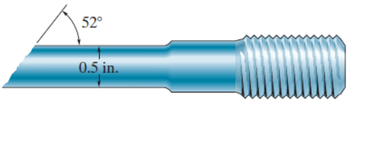 Solved The specimen failed in a tension test at an angle of | Chegg.com