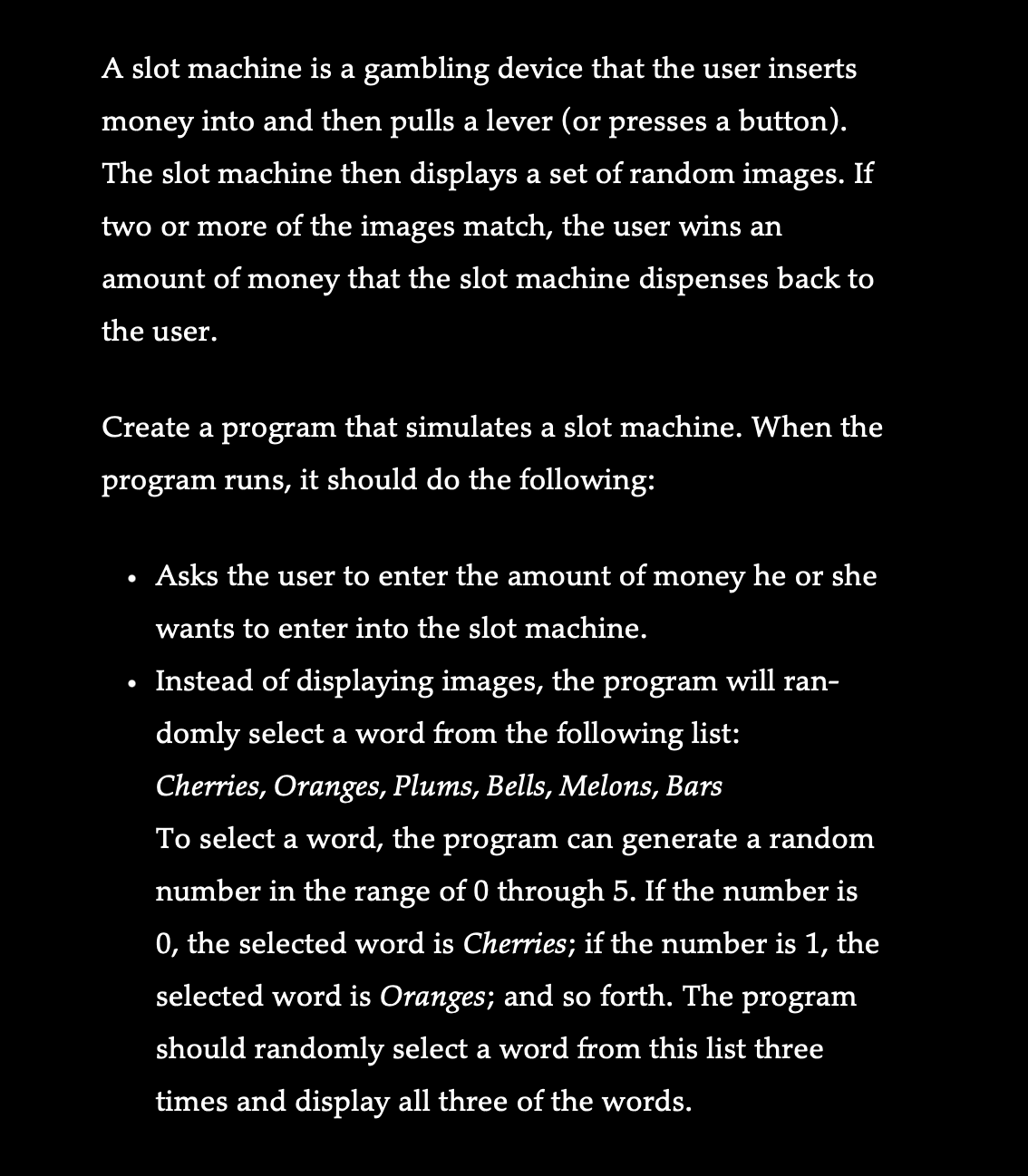 Solved Instructions I think you will think this one is fun. | Chegg.com