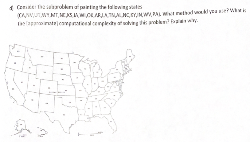 Consider the map coloring problem we covered in the | Chegg.com