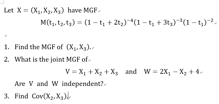 Let x=(x1,x2,x3) ﻿have | Chegg.com