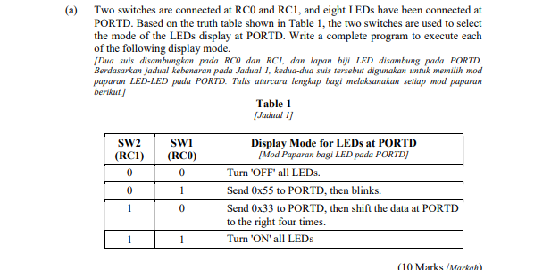 (a) Two switches are connected at RCO and RC1, and | Chegg.com