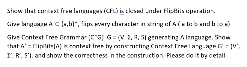 Solved Show that context free languages (CFL) is closed | Chegg.com