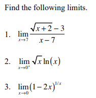Solved Find the following | Chegg.com