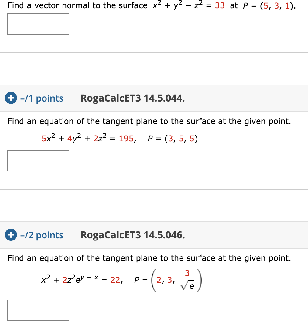 Solved Find a vector normal to the surface z = 33 at P =( + | Chegg.com
