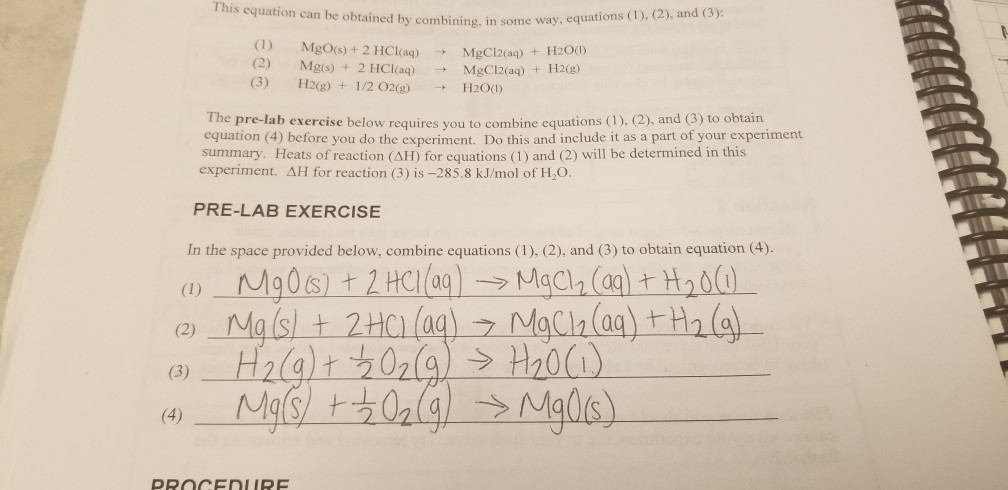 Solved Date DATA Reaction 1 (Mgo) Reaction 2 (Mg) T. Volume | Chegg.com