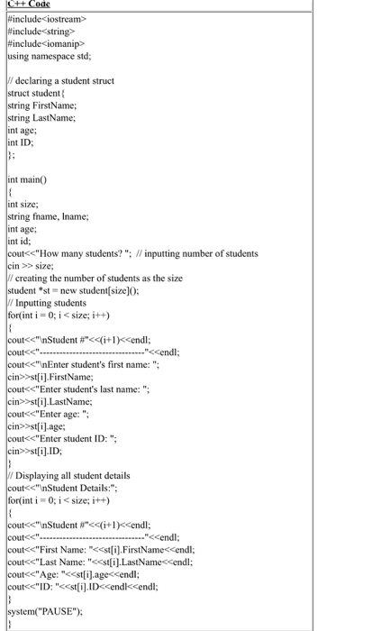 Solved This is for a basic C++ coding. The main advance | Chegg.com