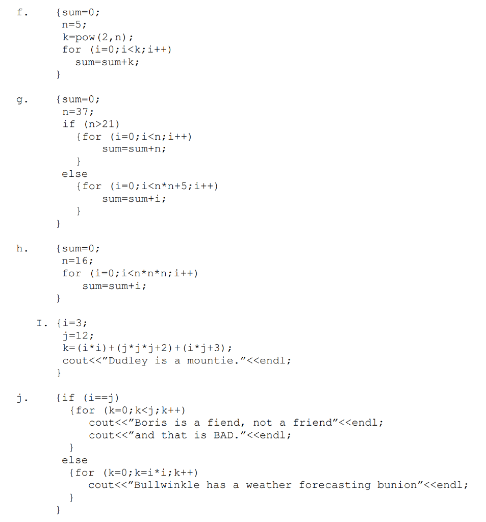 Solved What is the algorithmic efficiency for each of the | Chegg.com