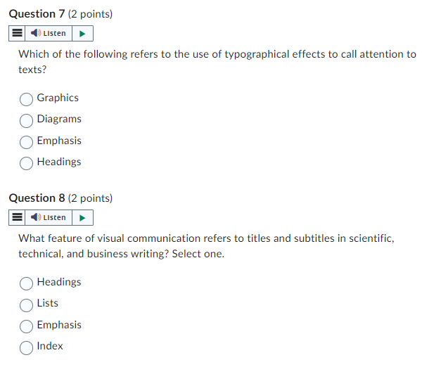 Solved Using visuals in communication helps non-technical | Chegg.com