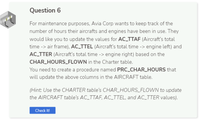 Solved Avia Corp also wants to save information about the | Chegg.com