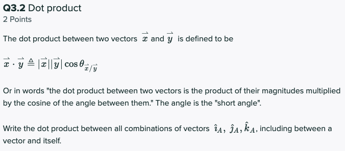 Q3 Vectors and Frames 4 Points Consider two | Chegg.com