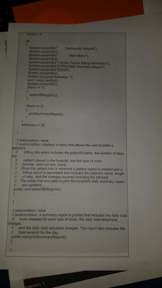 Solved DULL AP Computer Science Lab - Classes- Hospital | Chegg.com