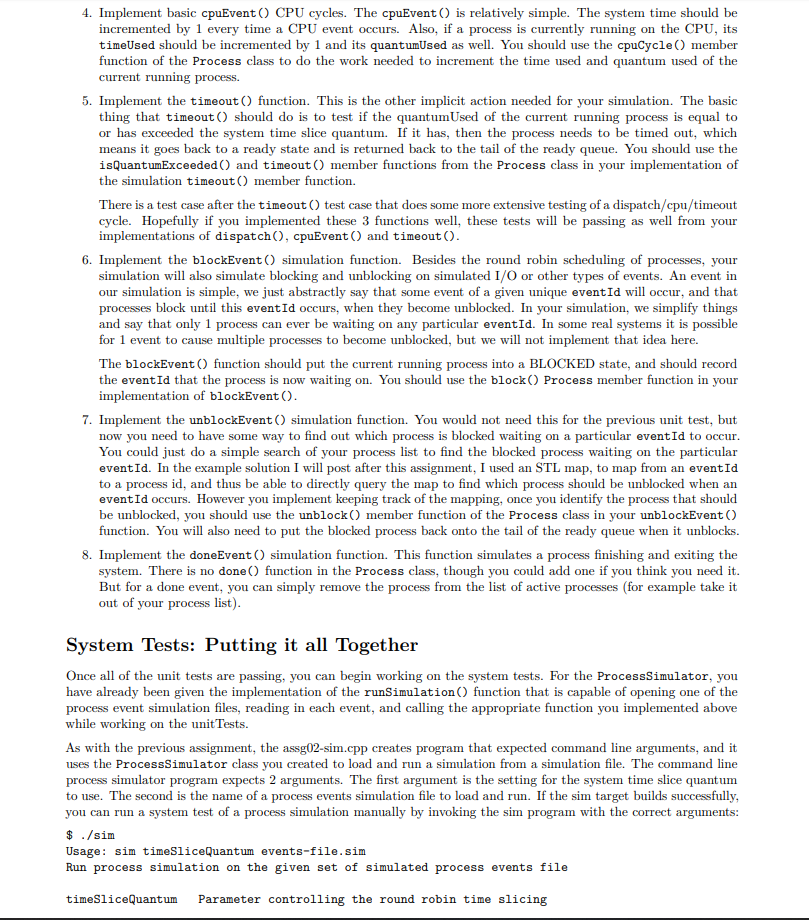 Overview In this assignment we will simulate a | Chegg.com