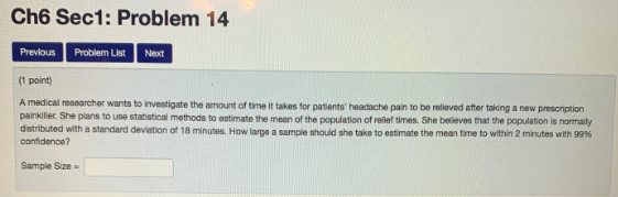 Solved Ch6 Sec1: Problem 14 Previous Problem List Next (1 | Chegg.com Solved Ch6 Sec1: Problem 14 Previous Problem List Next (1 | Chegg.com