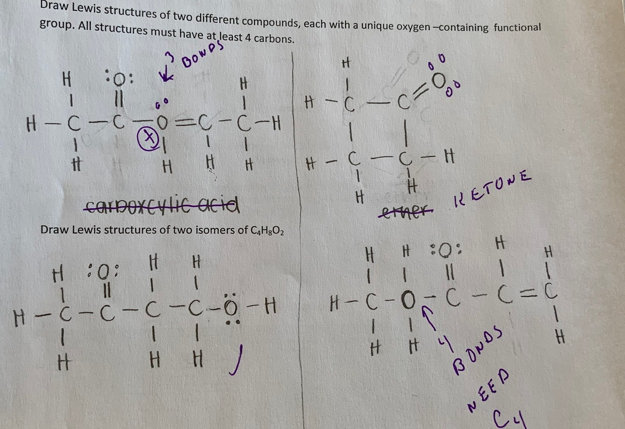 Solved Draw Lewis structures of two different compounds, | Chegg.com