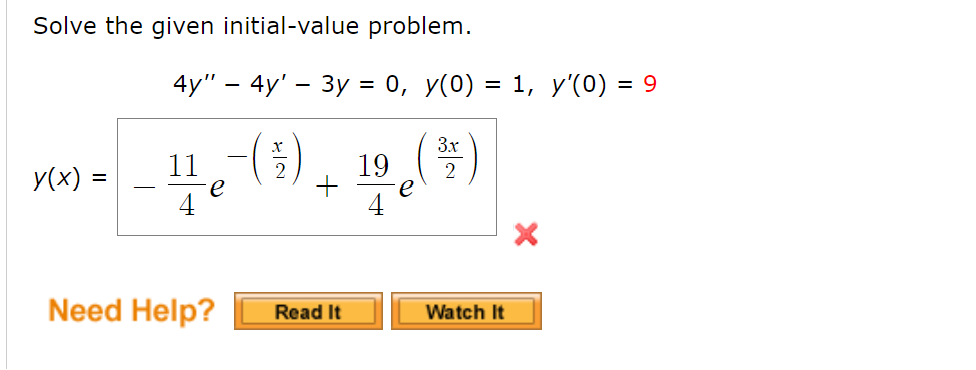 Solved Solve the given initial-value problem. | Chegg.com