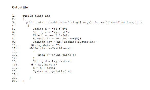 Solved Lab File 1/0 & Exceptions Write a program that reads | Chegg.com
