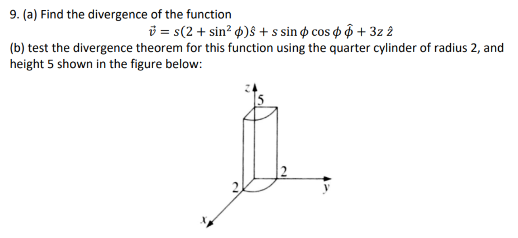 Solved 9. (a) Find the divergence of the function | Chegg.com