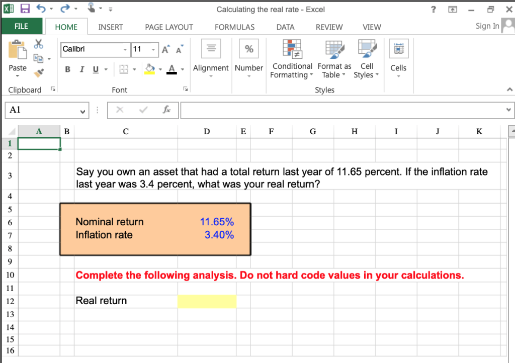 Solved the answer must be in excel formula format (and using | Chegg.com
