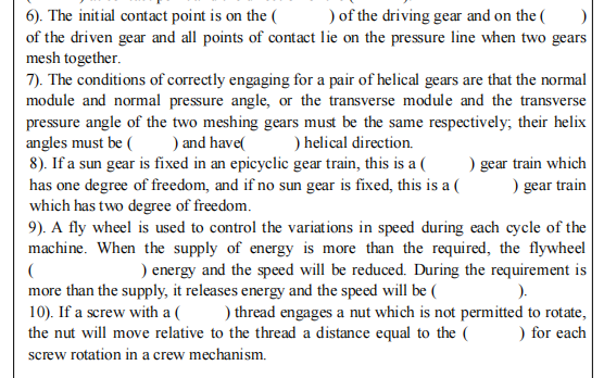 Solved 6). The initial contact point is on the ) of the | Chegg.com